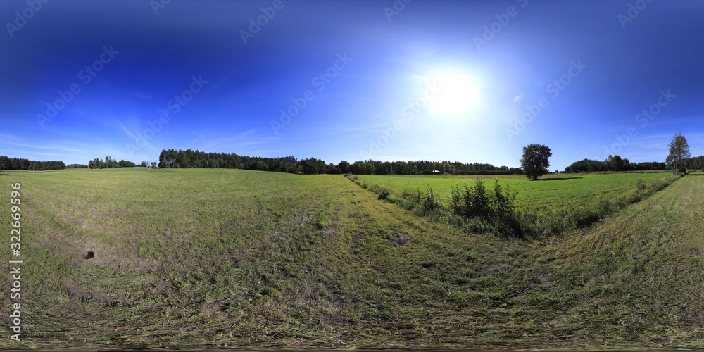 Green landscape HDRI Panorama Stock Photo | Adobe Stock