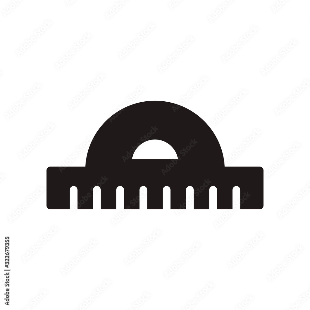 Protractor icon in trendy flat style design. Vector graphic ...
