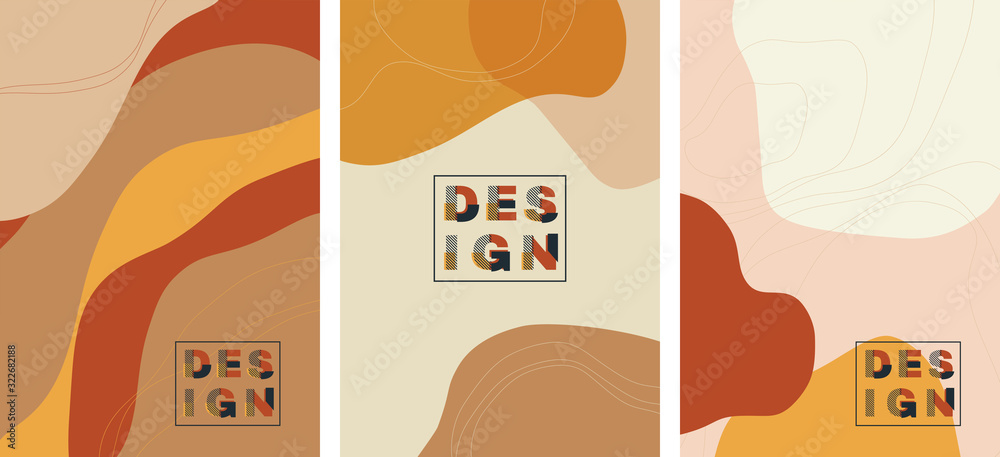 Vector set template design of modern posters with a backdrop of an ...