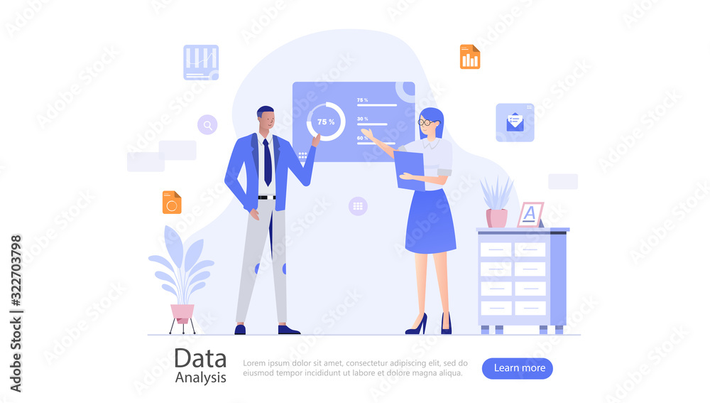 SEO Analytics Team Vector Illustration Concept , Suitable for web ...