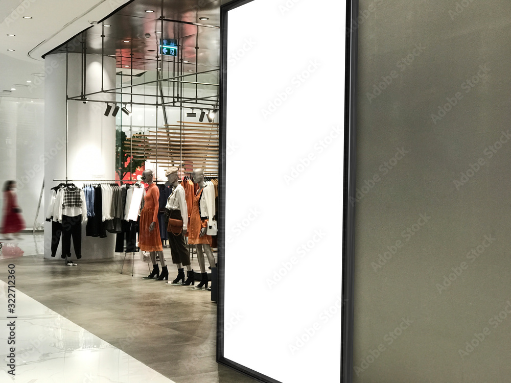 Shop Front Mock-up with Signage, Billboard for Easily Replacement With ...