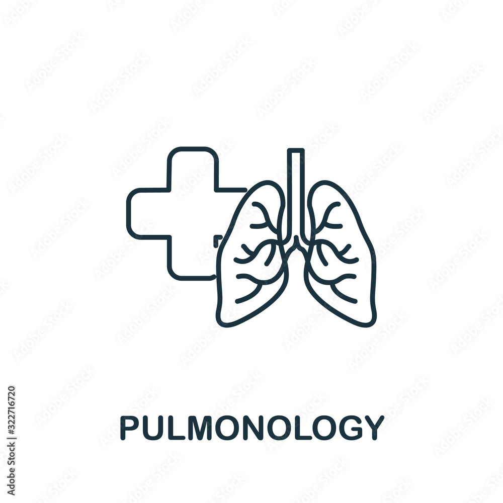 Pulmonology icon from medical collection. Simple line element ...