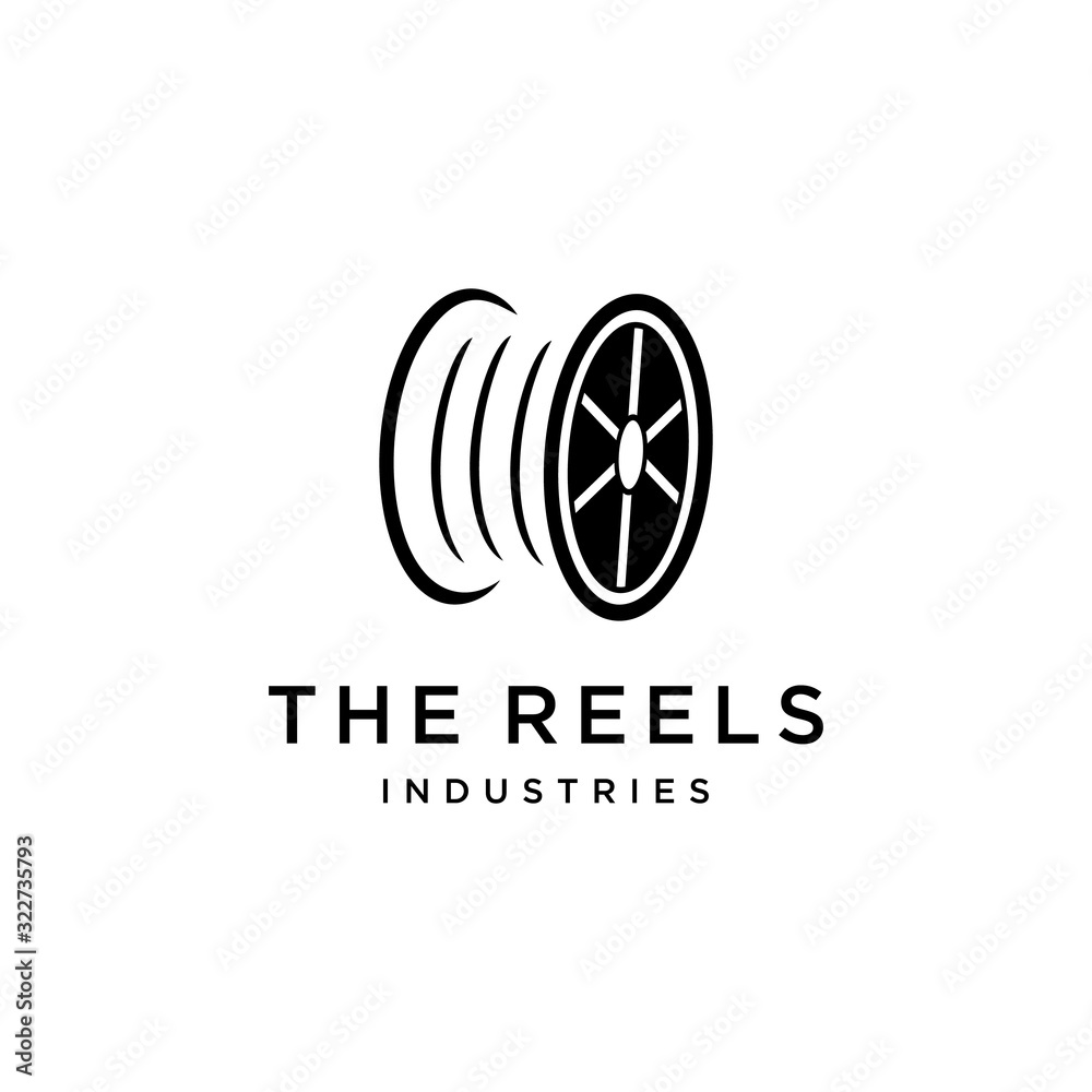 Creative Illustration cable reel logo vector sign template Stock Vector ...