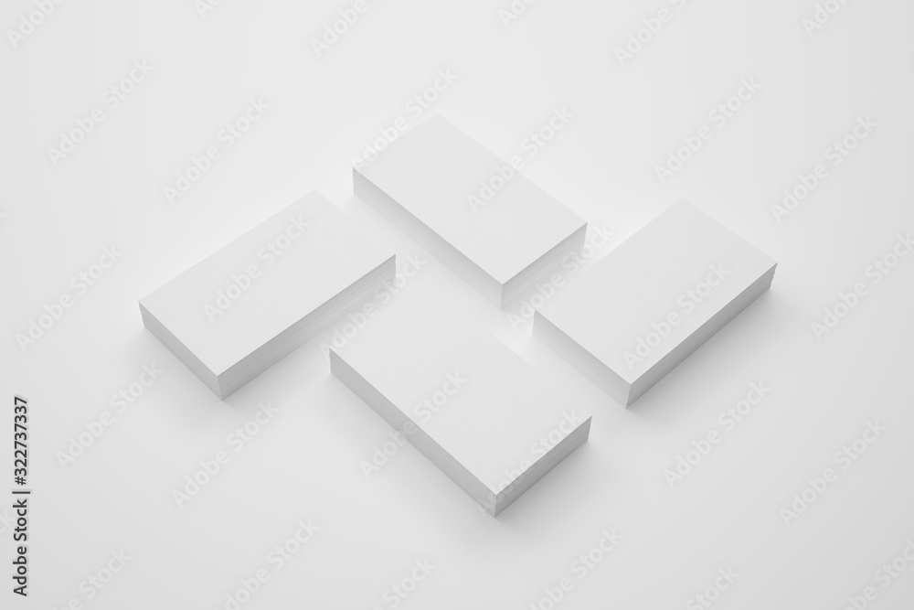 Blank Business Card isolated on white as template for designers ...