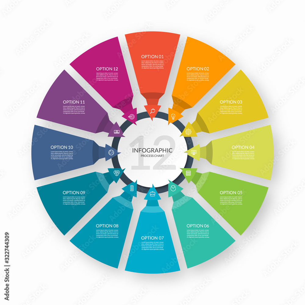 Photo & Art Print Infographic process chart, vectorcreator
