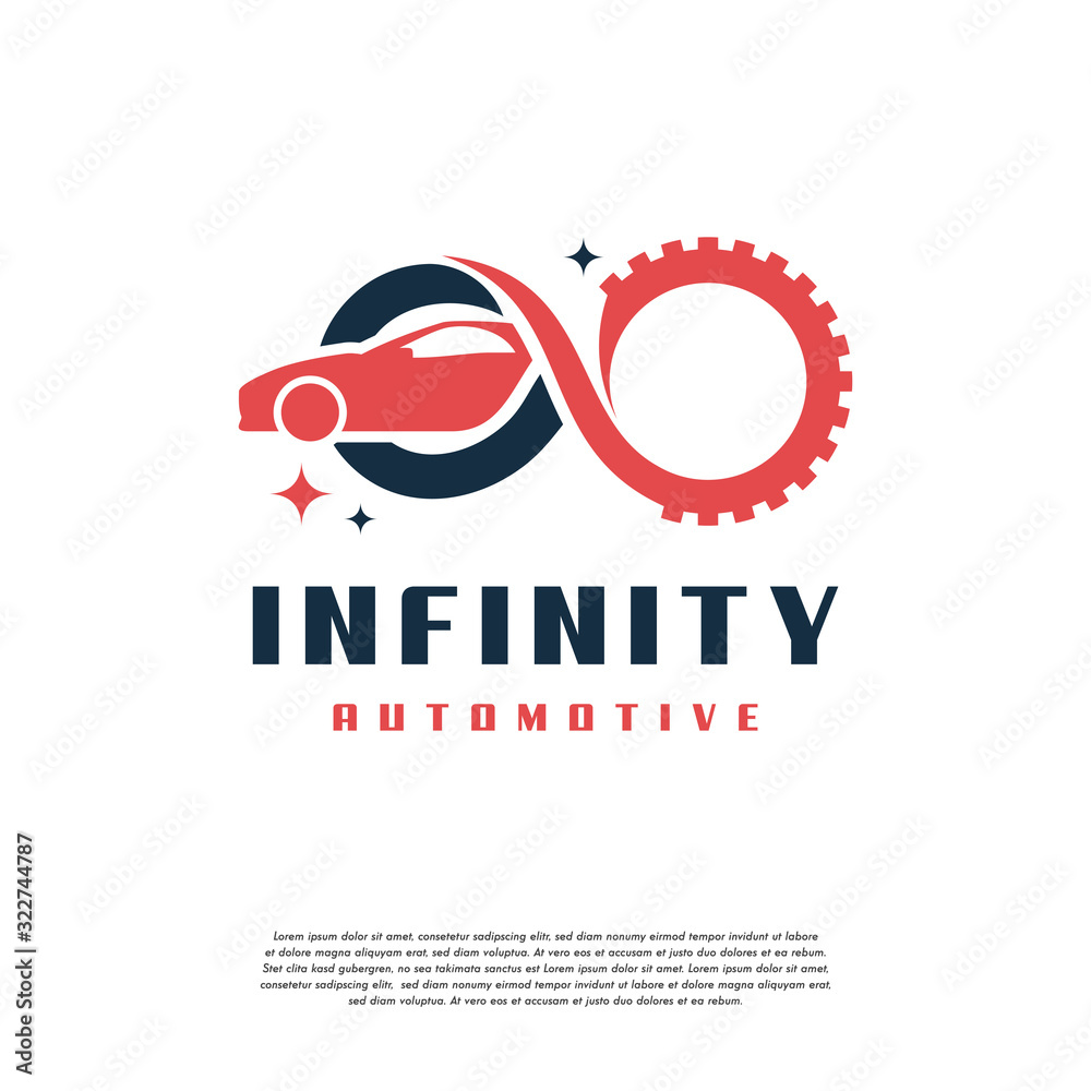 Infinity Automotive logo designs concept vector, Infinity and Car logo ...