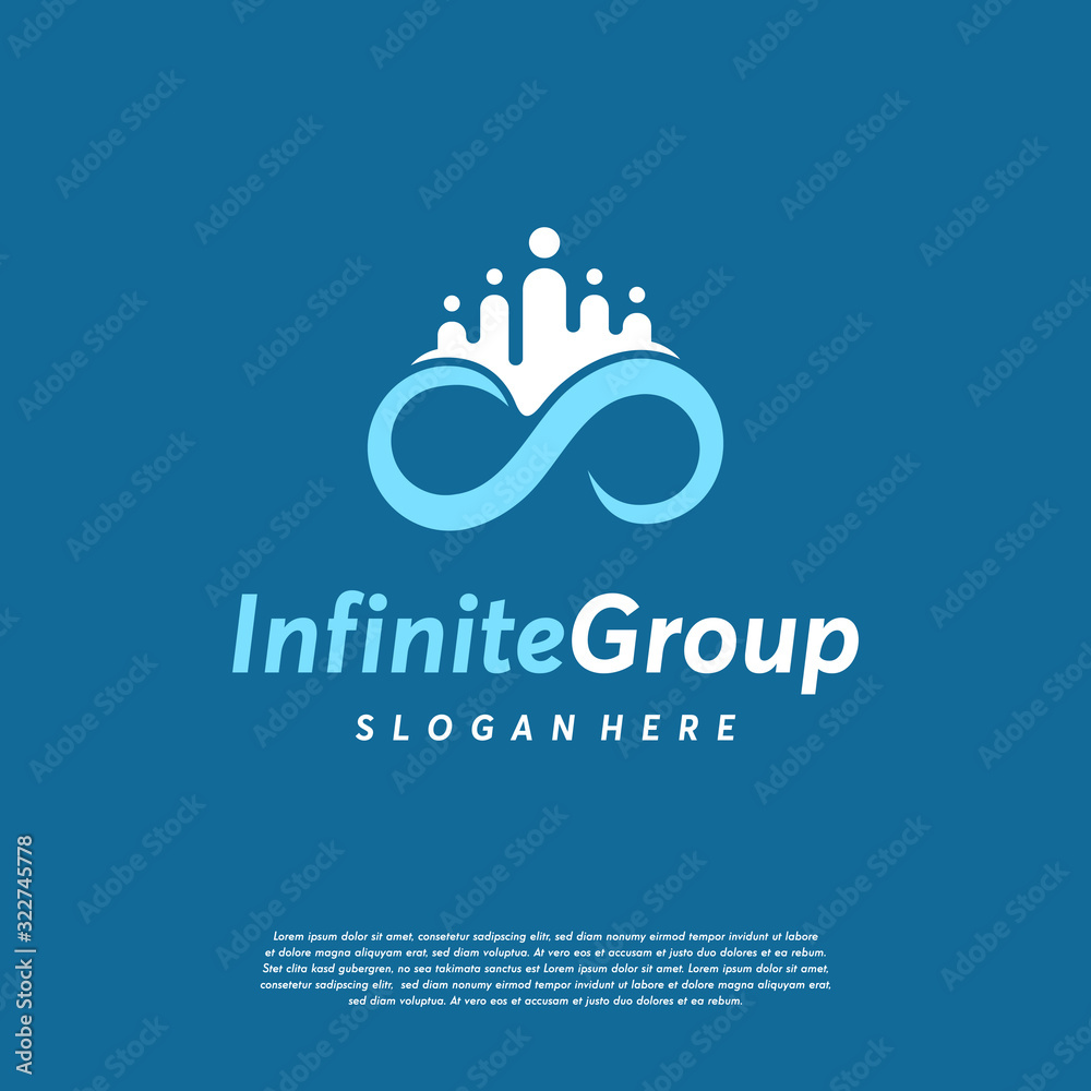 Infinity Group People logo designs concept vector, Community logo ...