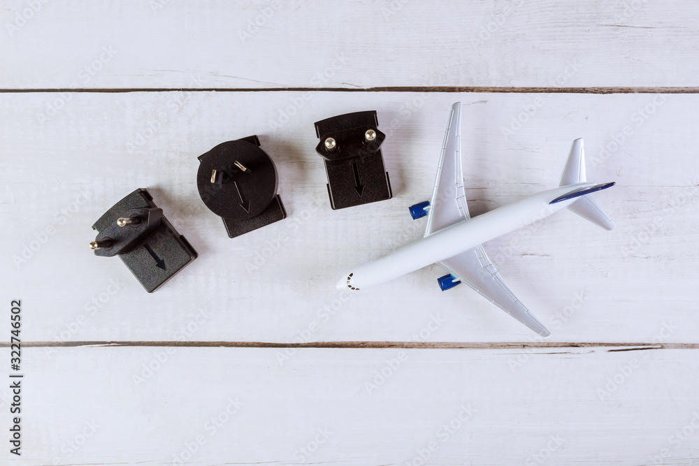 Universal electric socket plug adapters used for travel model plane ...