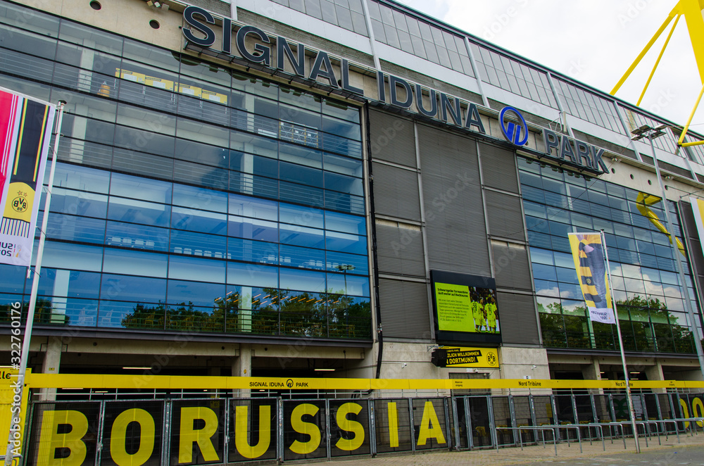 Dortmund, Germany - August 2, 2019: Signal Iduna Park football stadium ...