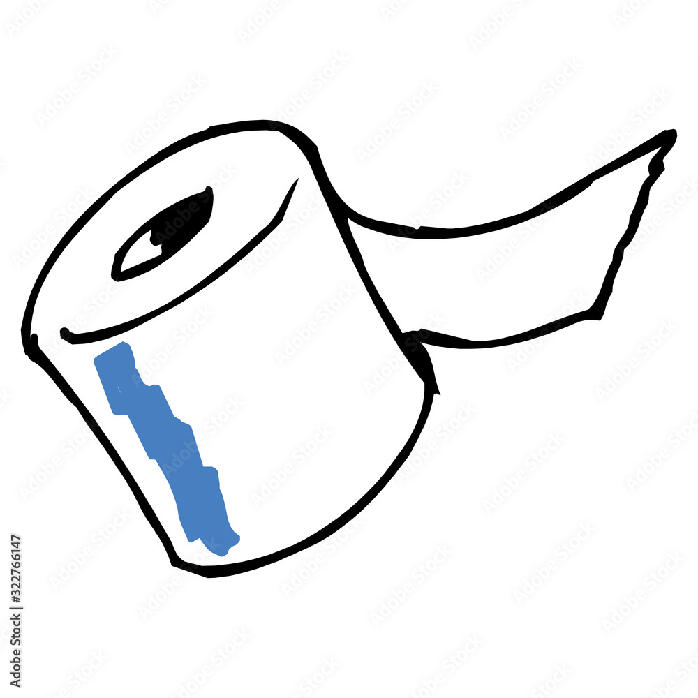 vector cartoon toilet paper Stock Vector | Adobe Stock
