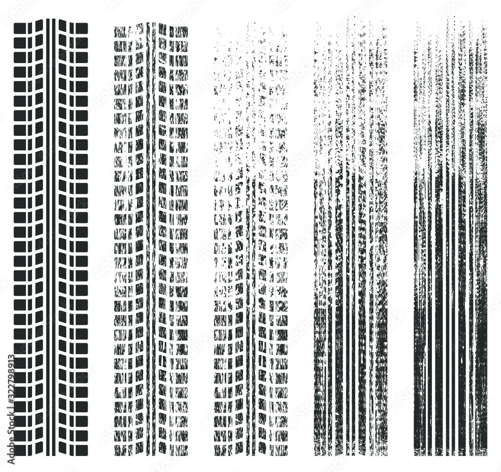 Seamless car tire braking print pattern brush stroke. Truck Wheel track ...