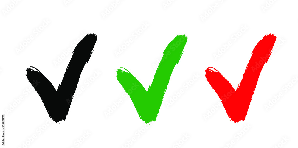 Check mark in bold brush stroke. vector illustration. Stock Vector ...