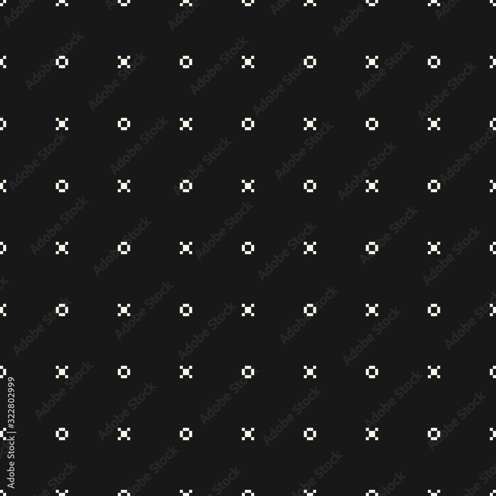 Vector minimalist seamless pattern with small squares, tiny dots ...