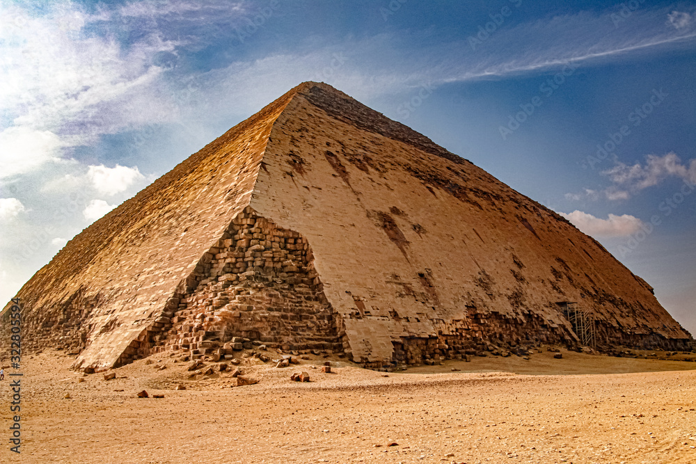 broken pyramid is an Egyptian pyramid in Dakhshur, erected during the ...
