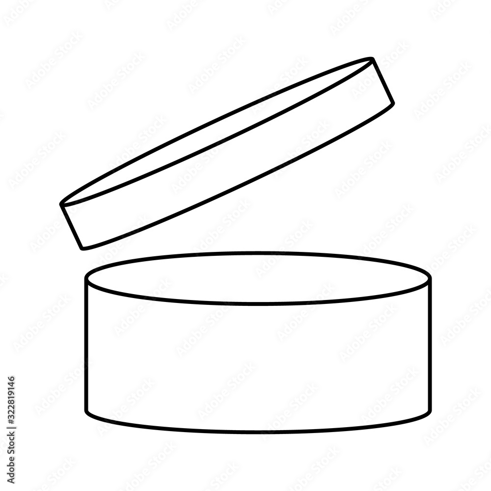 Period after opening PAO symbol. Cosmetics symbol isolated on white ...