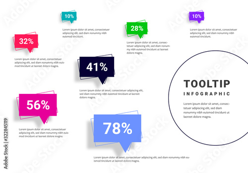 Infographic Layout with Colorful Call-Out Elements Stock Template ...