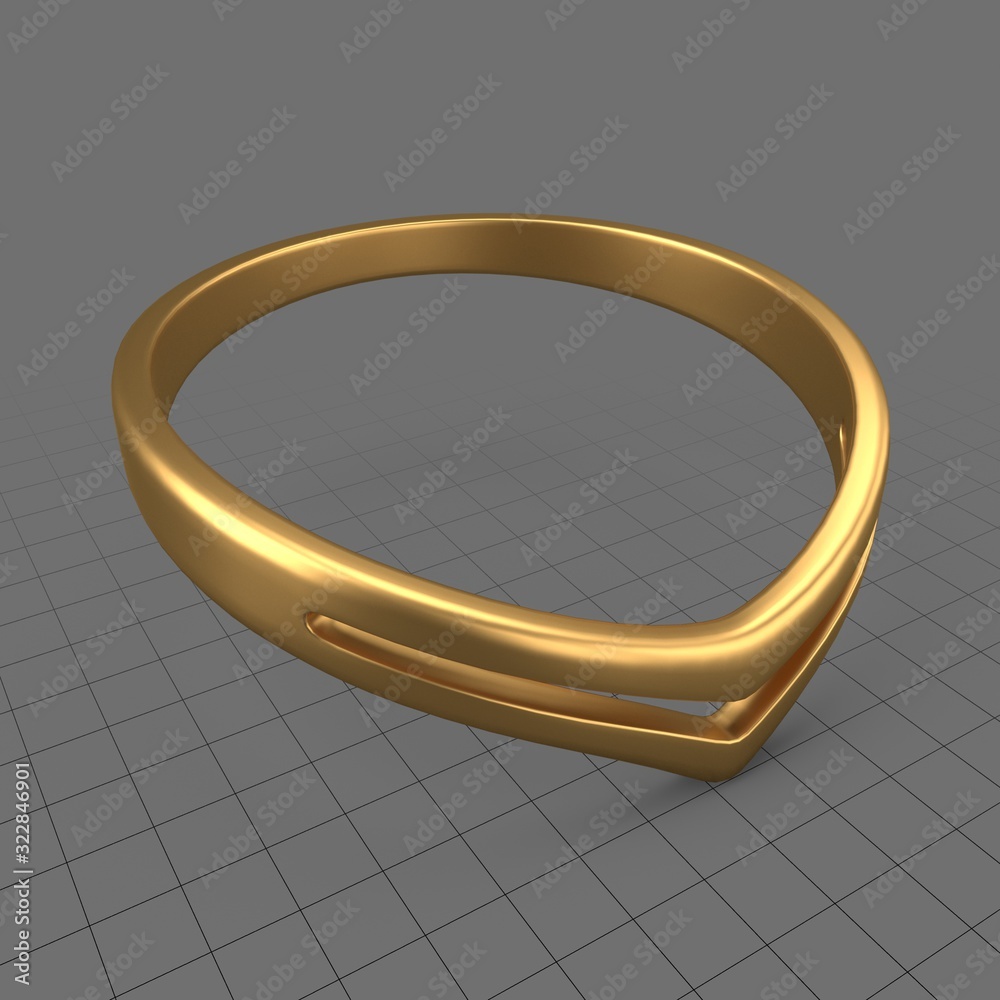 Gold ring 2 Stock 3D asset | Adobe Stock
