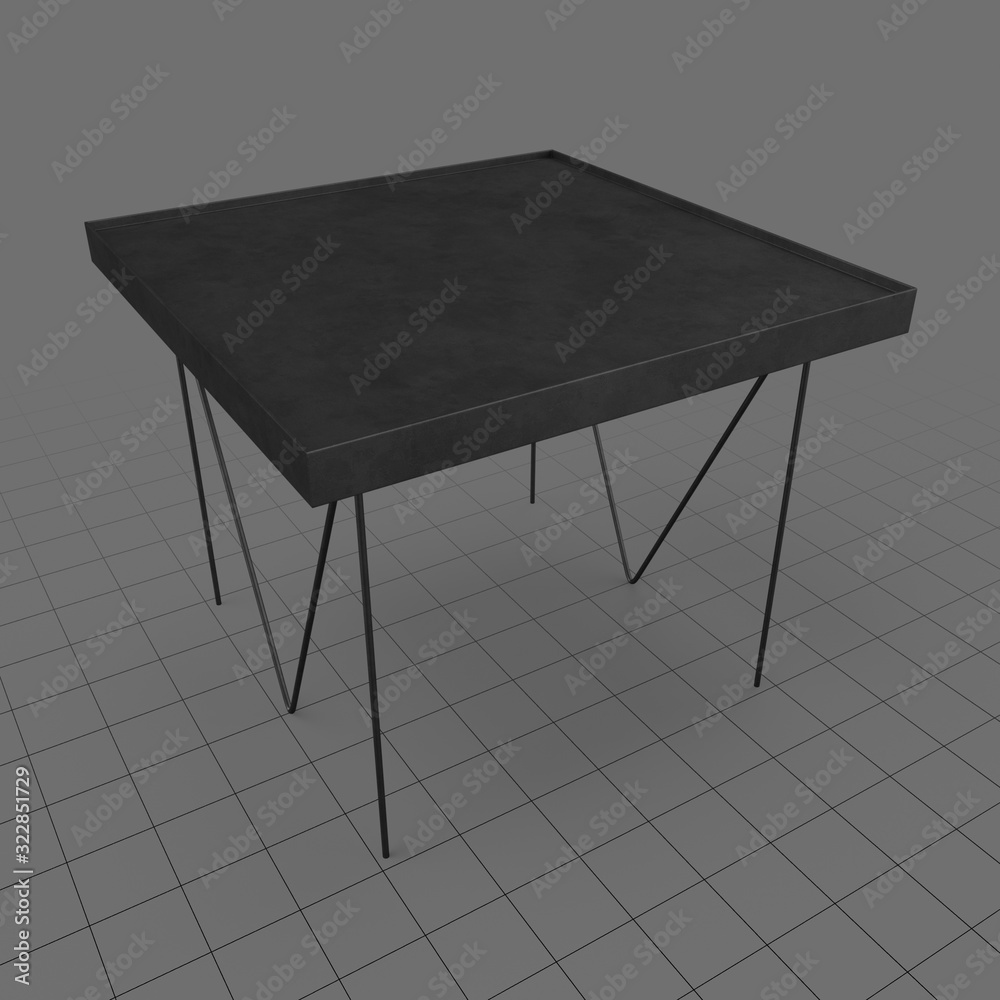 Modern metal table Stock 3D asset | Adobe Stock