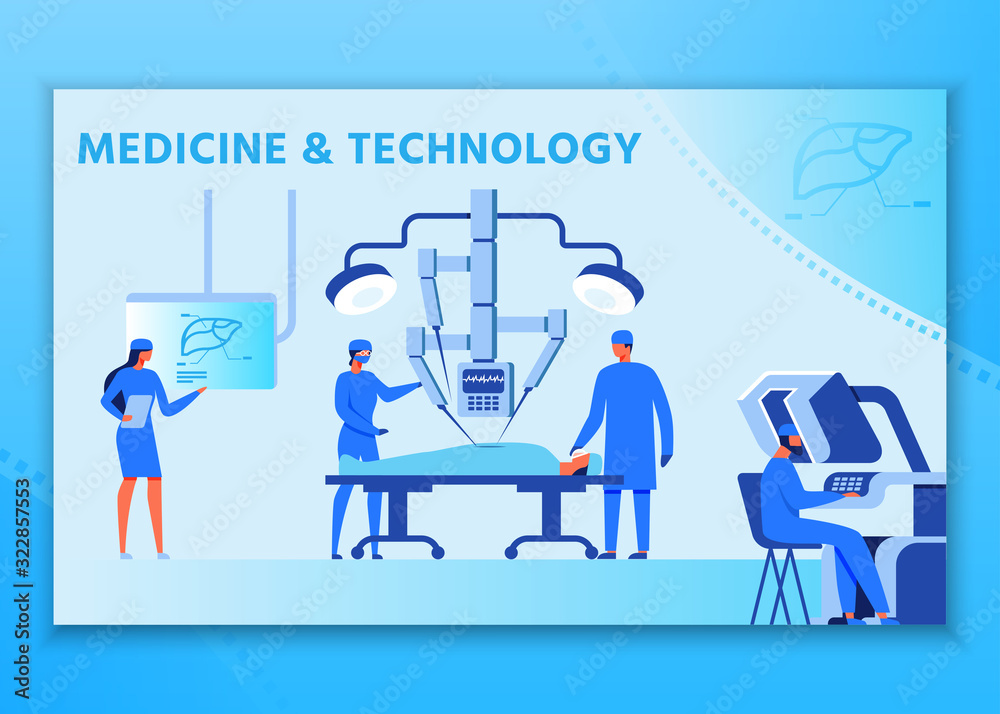 Medicine and Technology Advertising People Poster. Scientific ...