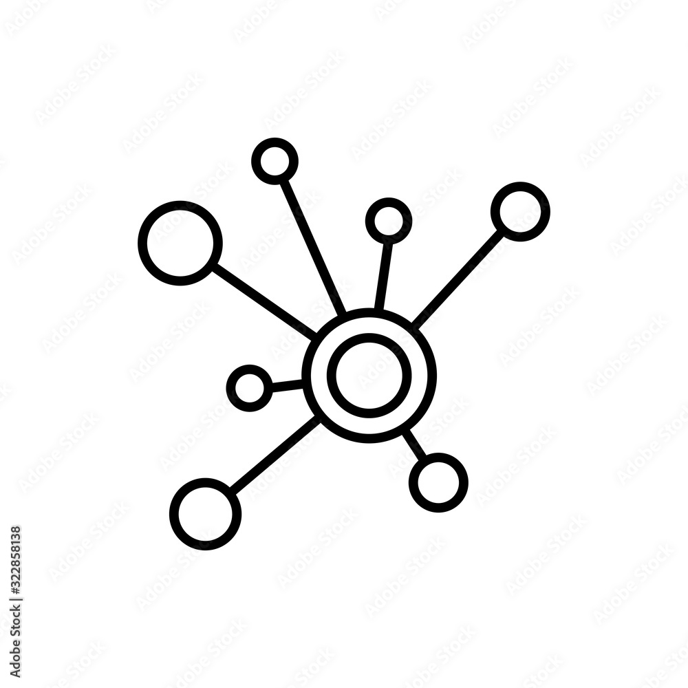 Data Interconnect Vector Icon style illustration Line Data Science EPS ...