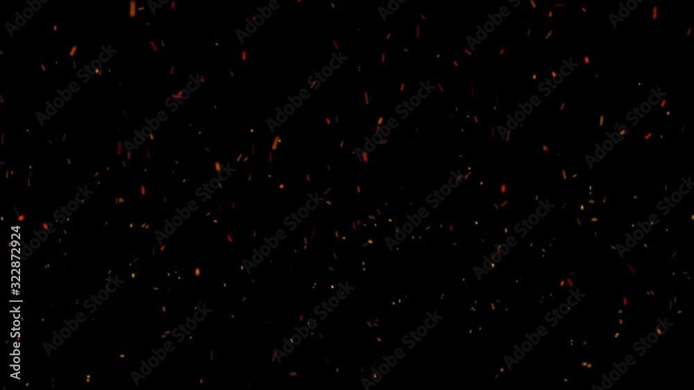 Fire Sparks. Flying Fire Sparks on transparent background -looped video ...