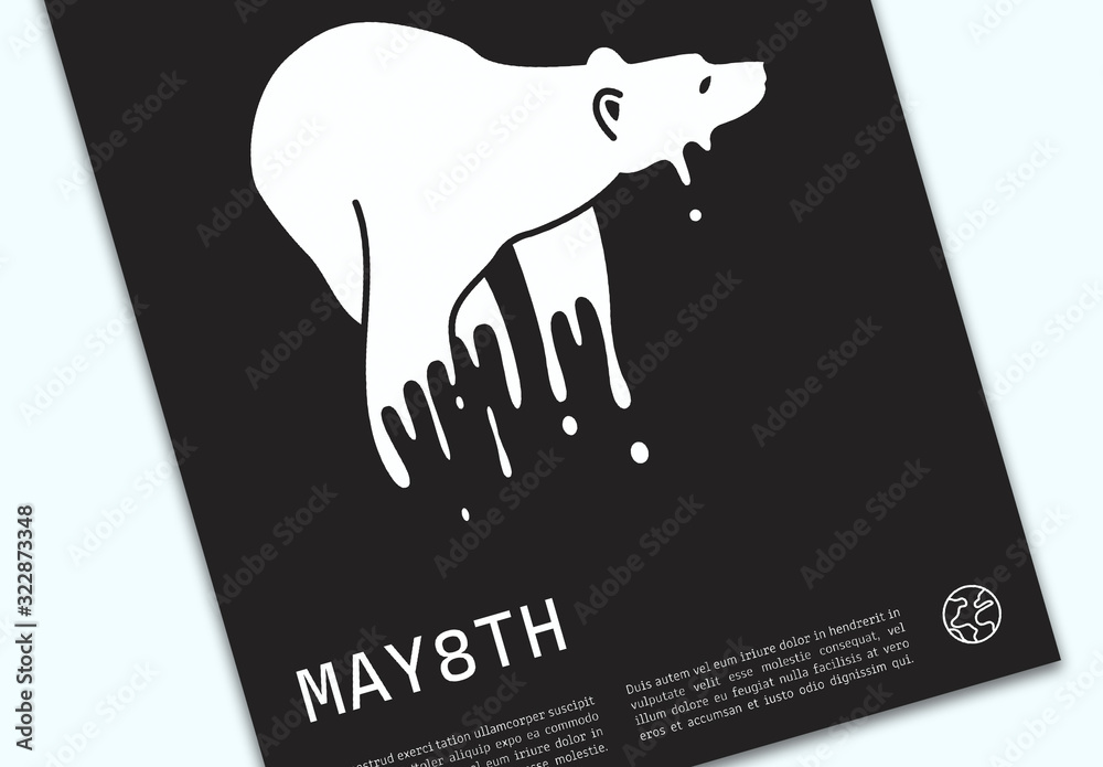 Climate Change Protest Poster Layout Stock Template | Adobe Stock