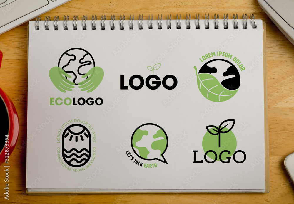 Earth Logos Set Stock Template | Adobe Stock