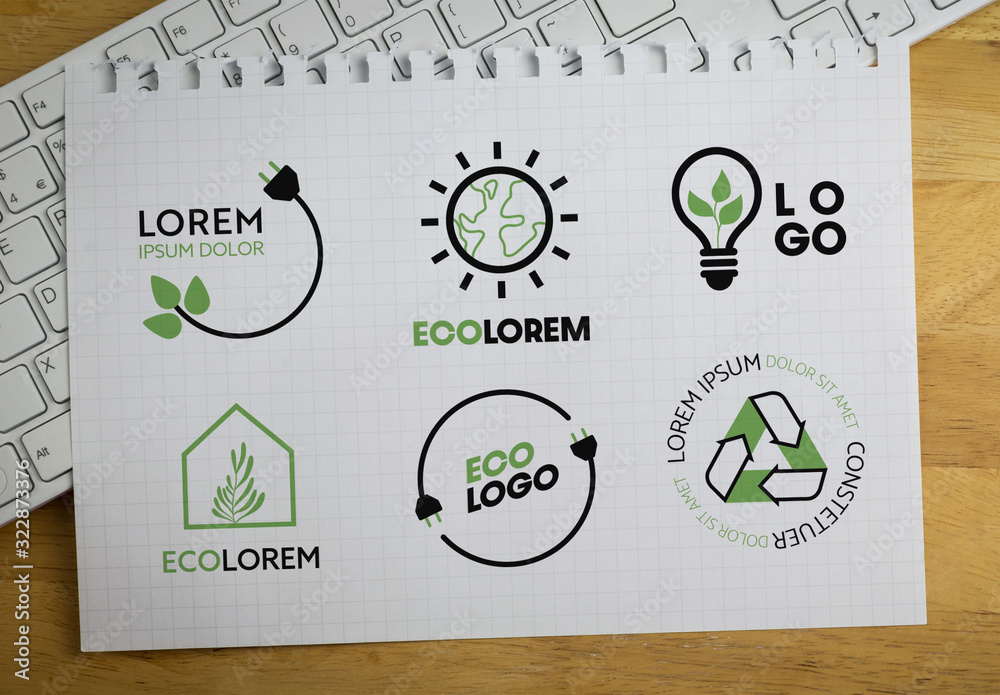 Climate Change Logos Set Stock Template | Adobe Stock