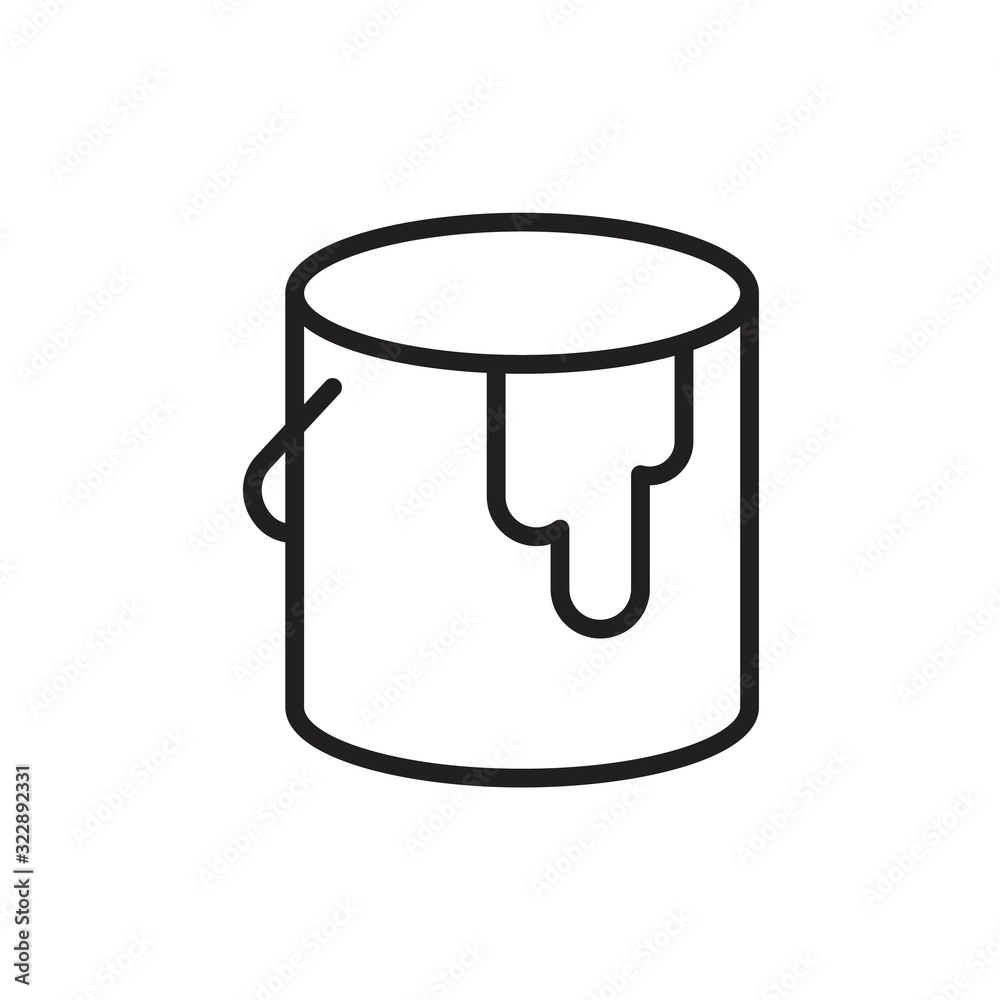 Paint can Icon template black color editable. Paint can Icon symbol ...