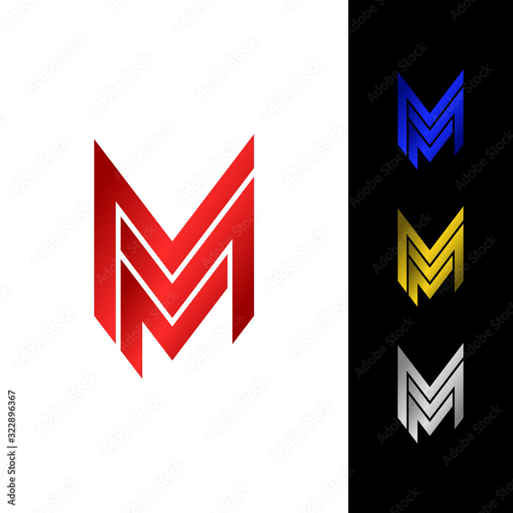 Letter MMM simple logo design vector Stock Vector | Adobe Stock