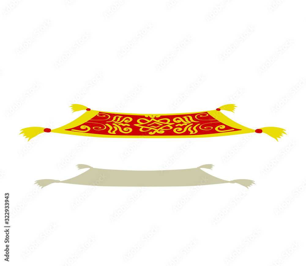 Magic carpet on a white background. Cartoon. Vector illustration. Stock ...