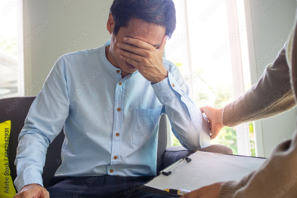 Medical and patient concepts the doctor provides counseling and mental ...