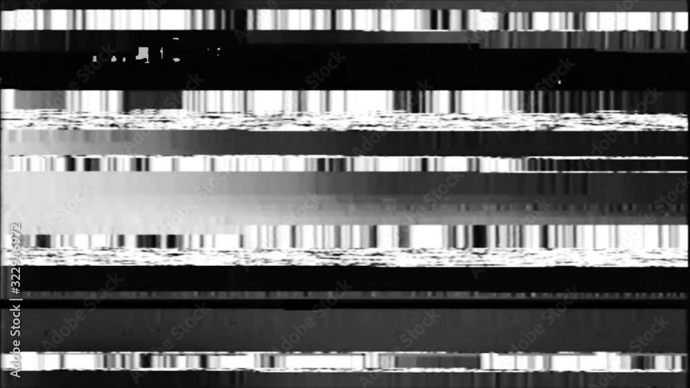 Vidéo Stock Real VHS tape with Glitches and Static Noise. TV Noise ...