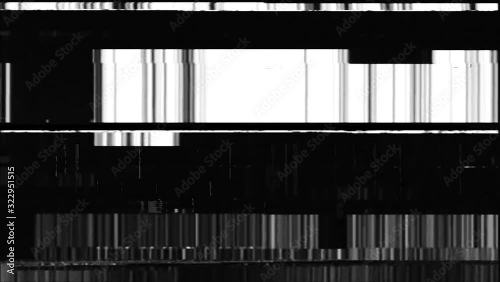Real VHS tape with Glitches and Static Noise. TV Noise Footage, analog ...