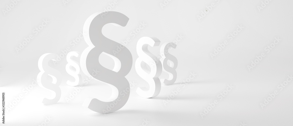 Paragraph white symbol background design 3d-illustration Stock ...