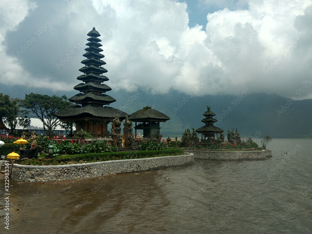Ulun Danu Beratan Temple, Hindu water temple in Bali, Indonesia. The ...