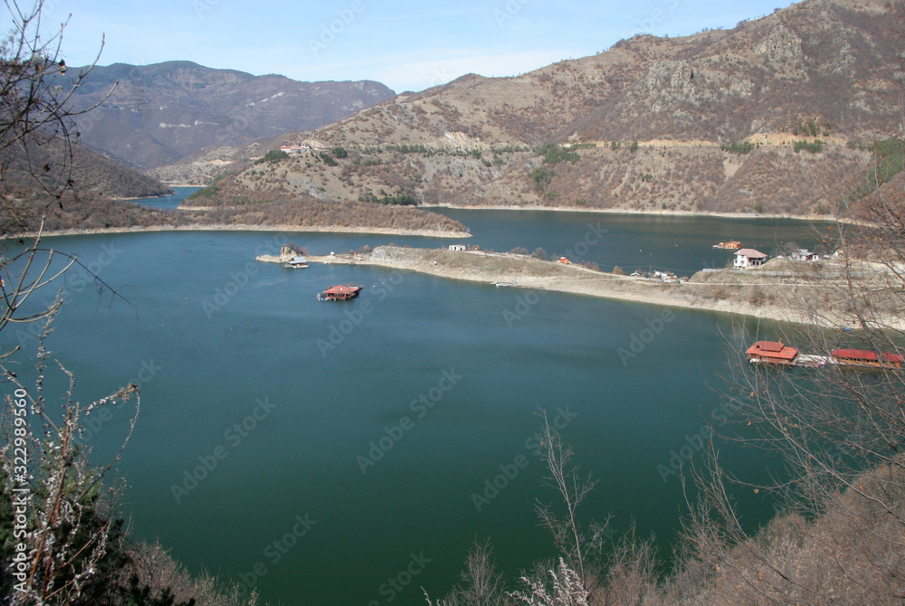 Vacha Reservoir or Antonivanovtsi Reservoir. Vacha Cascade involving ...