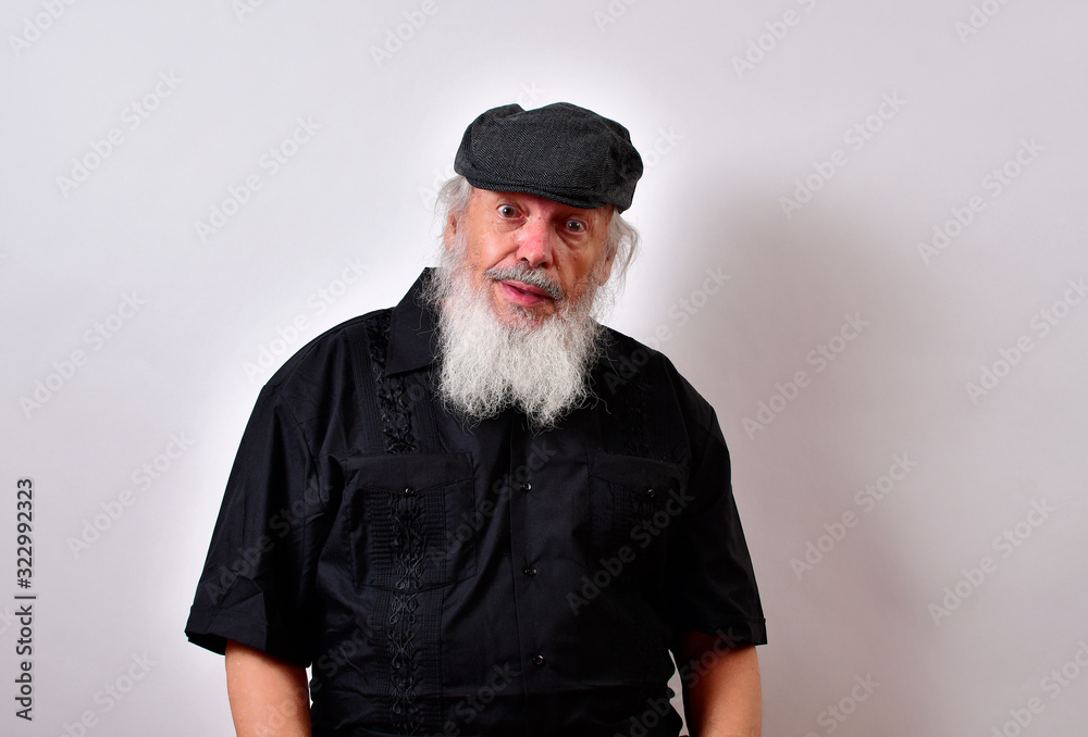 Old man has a puzzled look.Elderly gentleman has a strange look.Senior ...