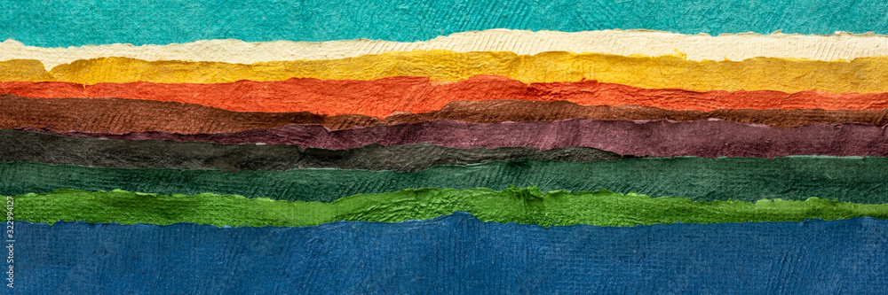 colorful abstract paper landscape Stock Photo | Adobe Stock