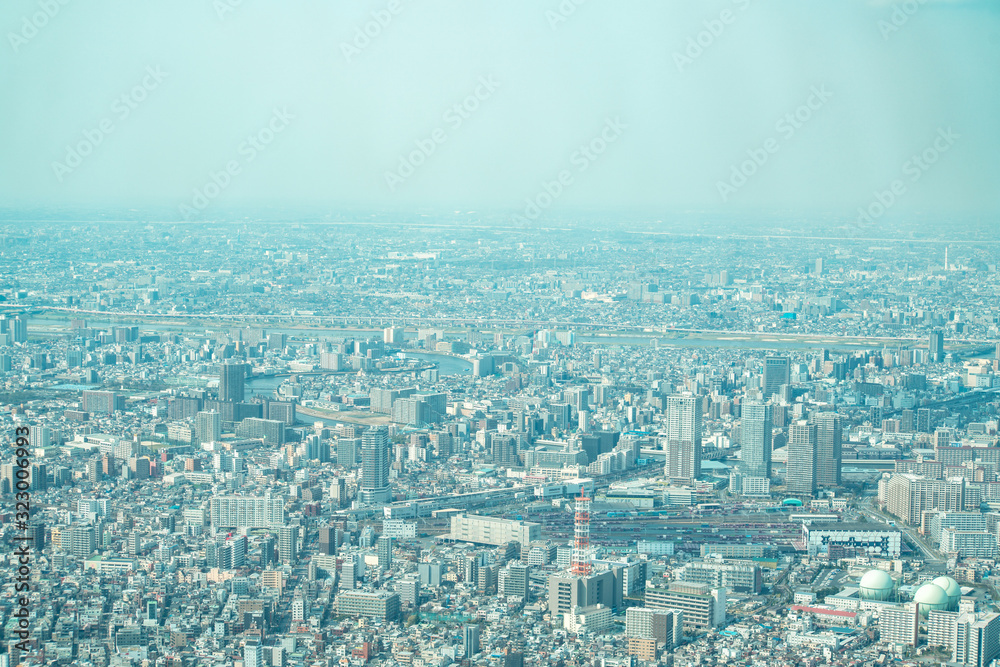 dust during daytime in a very polluted city - in this case Tokyo, Japan ...