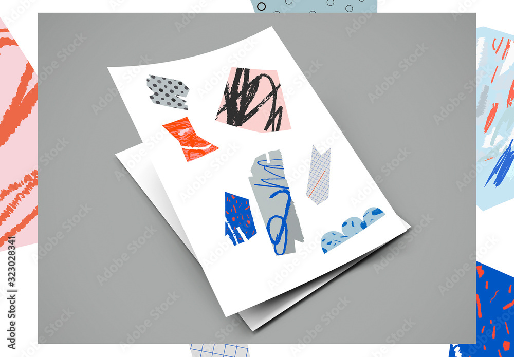 Collage and Cutout Art Kit Stock Template | Adobe Stock