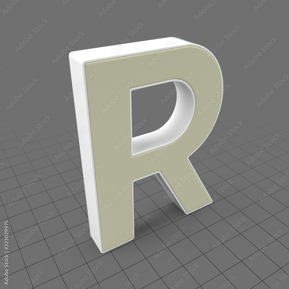 Letters Simple R Stock 3D asset | Adobe Stock