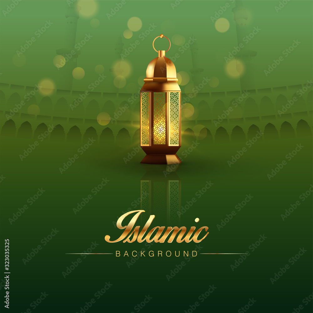 Islamic Background Hajj or Umrah template, banner, flyer, brochure ...