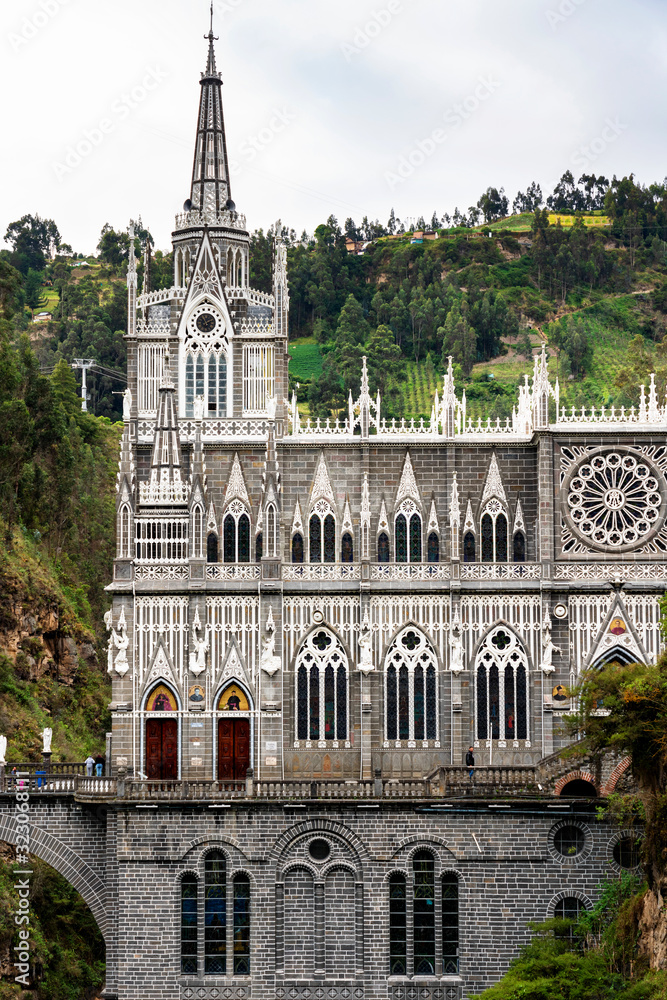 Most beautiful churches in the world. Sanctuary Las Lajas built in ...
