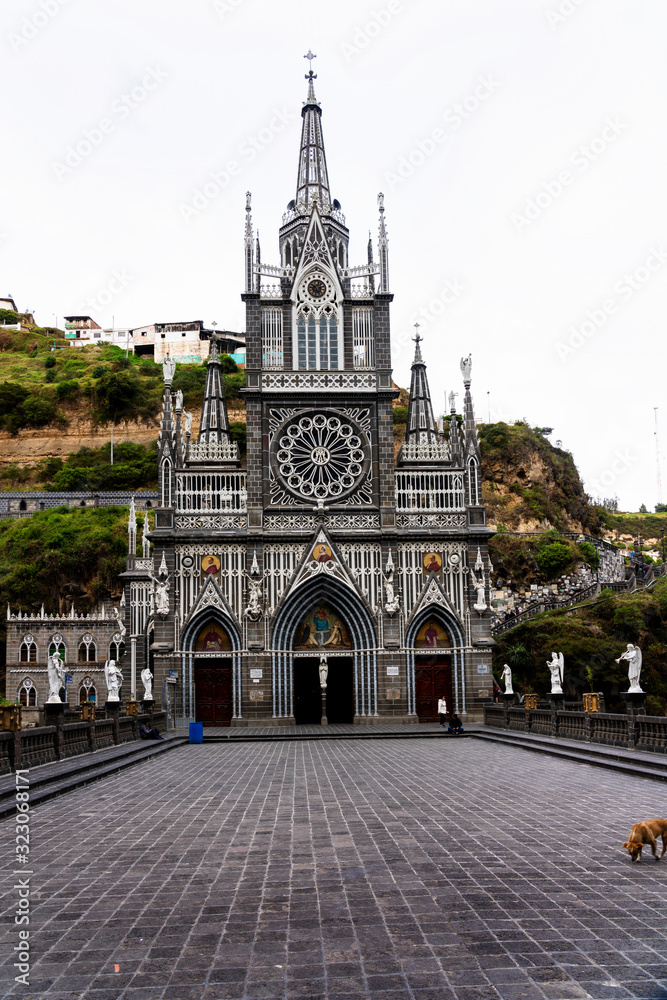 Most beautiful churches in the world. Sanctuary Las Lajas built in ...