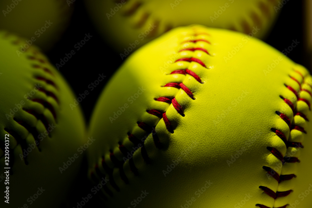 Softball Close up Stock Photo | Adobe Stock