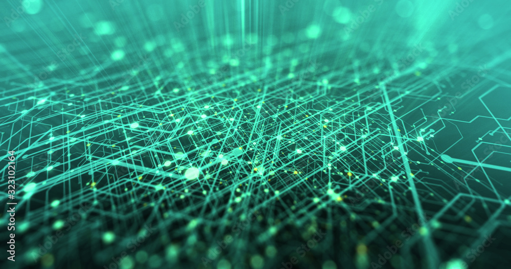 Abstract digital city. Digital Circuit board, Motherboard, Digital chip ...