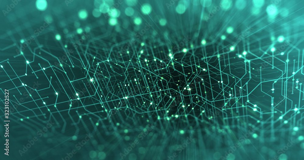 Abstract digital city. Digital Circuit board, Motherboard, Digital chip ...