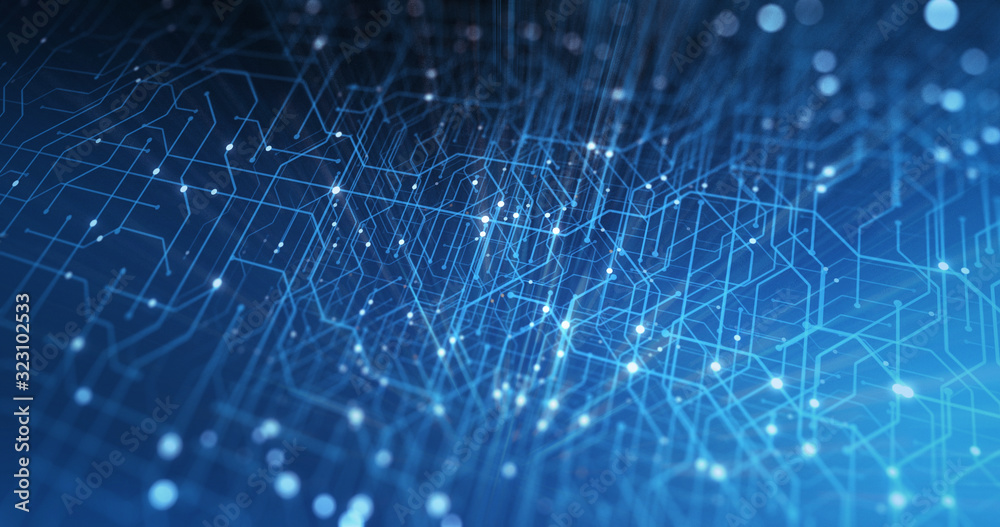 Abstract Circuit board. Electronic computer hardware technology ...