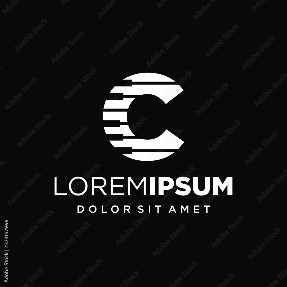 Initial Letter C Piano Logo Design Stock Vector | Adobe Stock